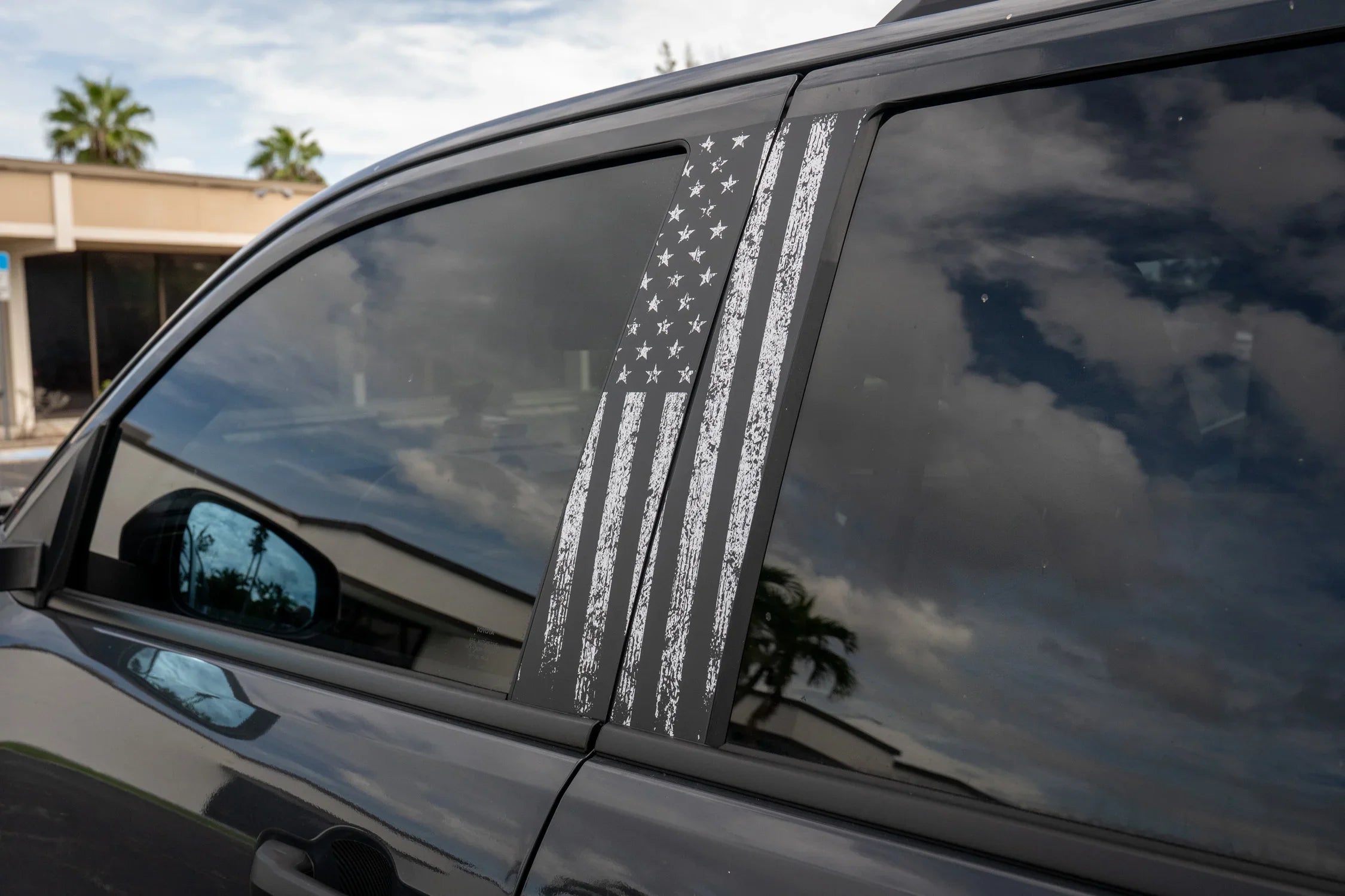 American Flag Flag B Pillar Overlays - 2024+ Tacoma Double Cab / 2025 ...